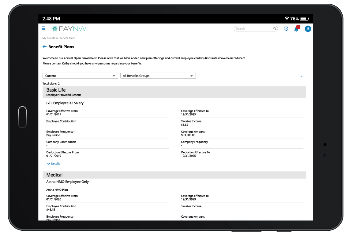 Benefits Management | Cloud-Based HCM Platform | PayNW